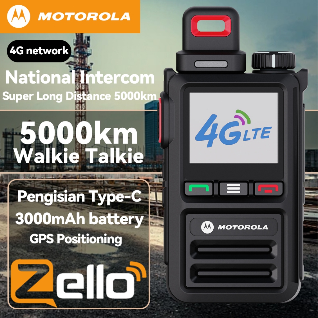 Zello Motorola Walkie Talkie T68 5000KM 3000mAh SIM 4G WIFI GPS Mobile ...