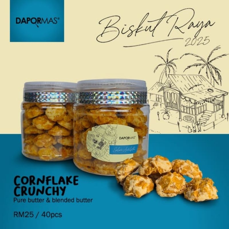 BISKUT RAYA 2025 - CORNFLAKE CRUNCHY [FREE SAMPUL DUIT RAYA] | Shopee ...