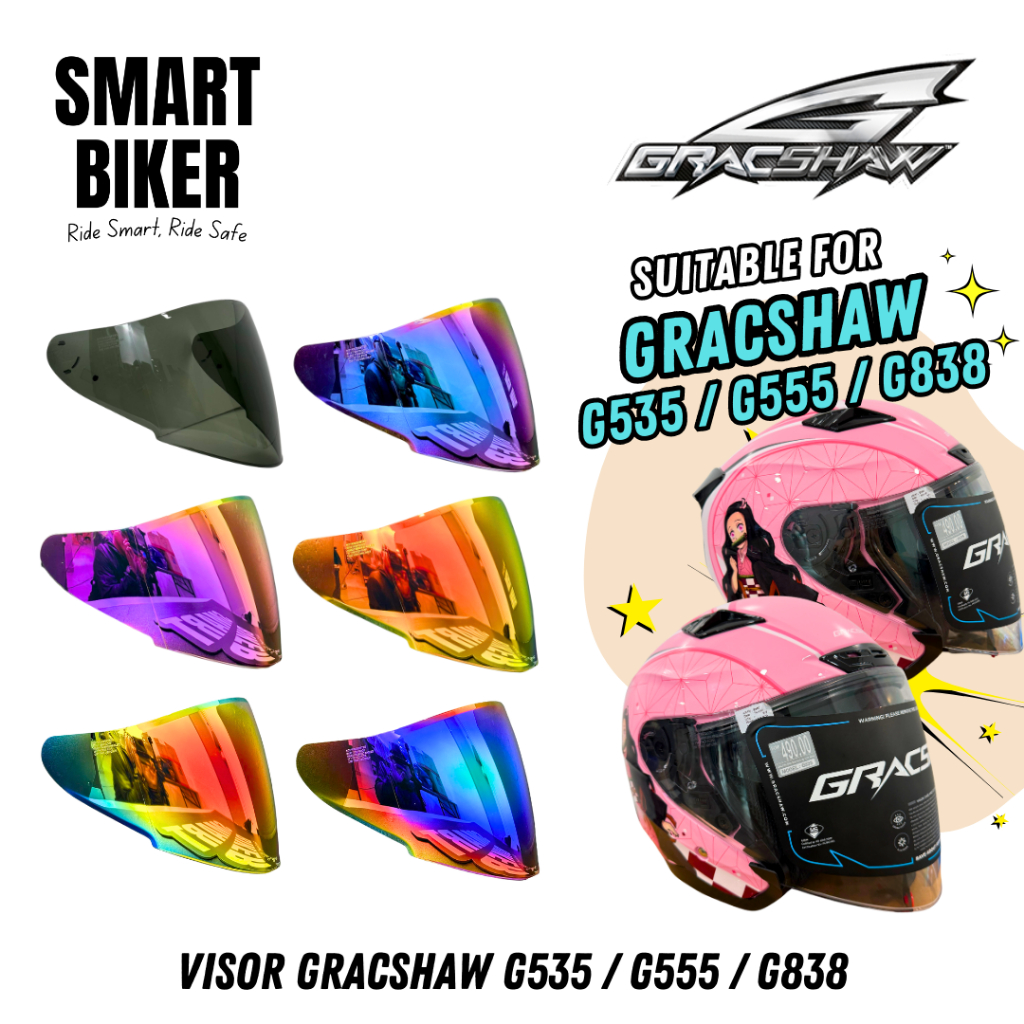[Ready Stock] Visor Gracshaw for Helmet Gracshaw G535 / G555 /G838 ...