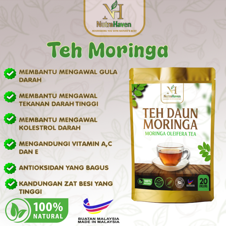 Nutra Haven Teh Moringa | Moringa Oleifera Tea | Moringa powder plus ...