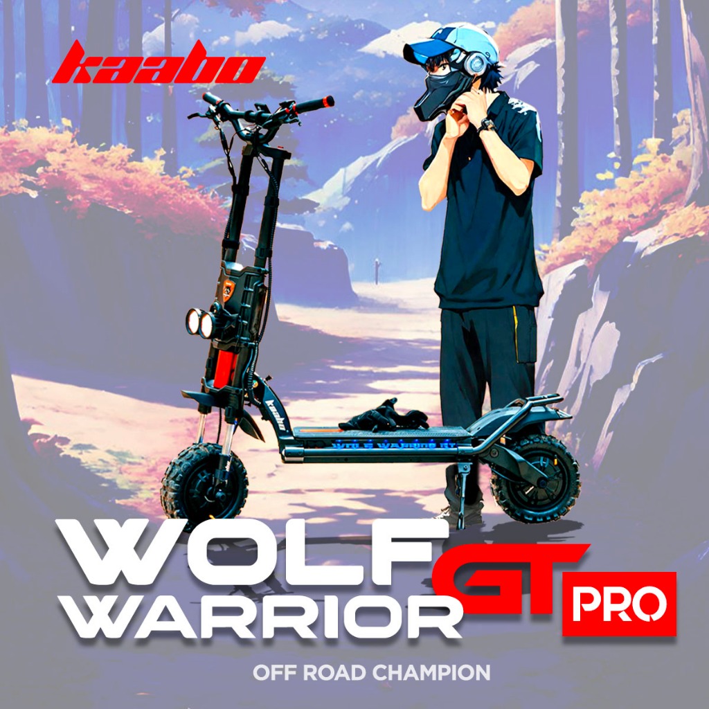 Kaabo Wolf Warrior GT Pro Electric Scooter 60V 35Ah 1200W Dual Motor 11 ...