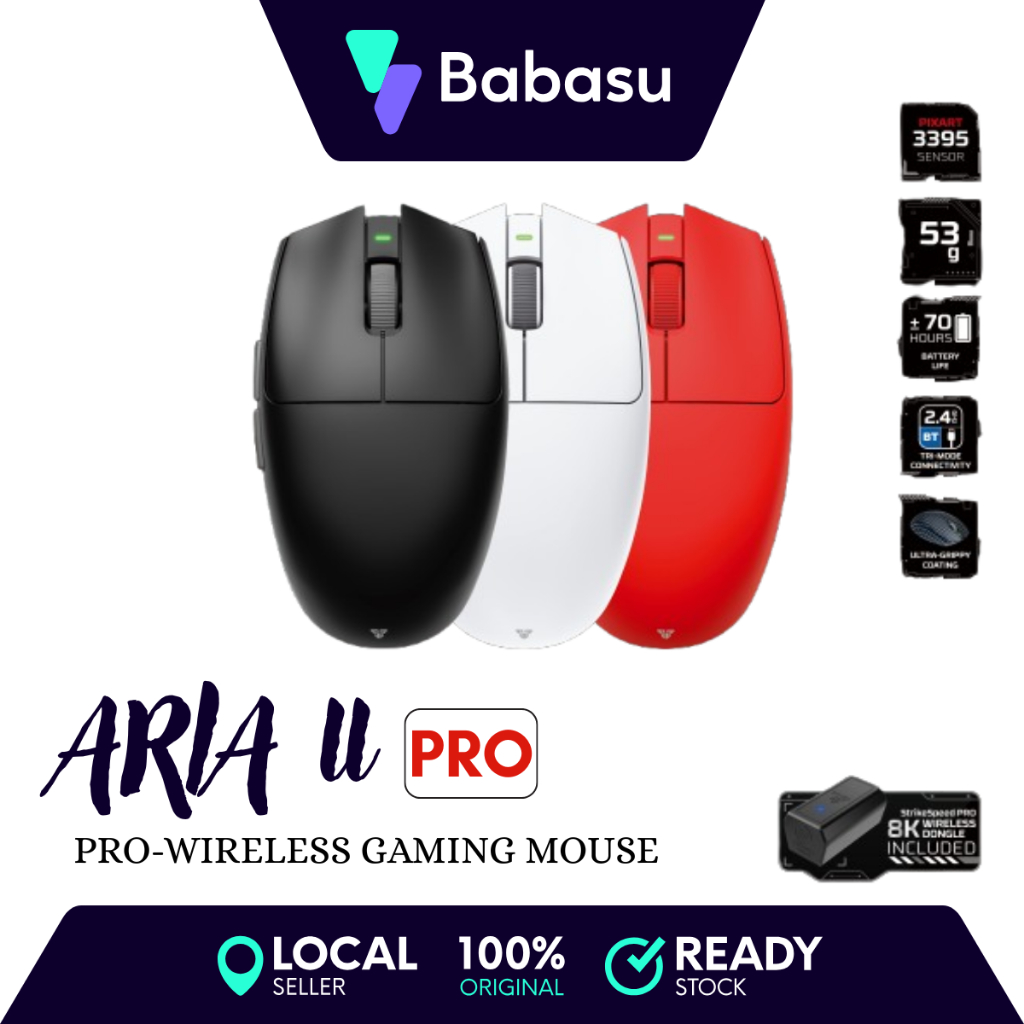 Fantech Wireless Gaming Mouse Aria XD7 II PRO PIXART 3395 Bluetooth ...