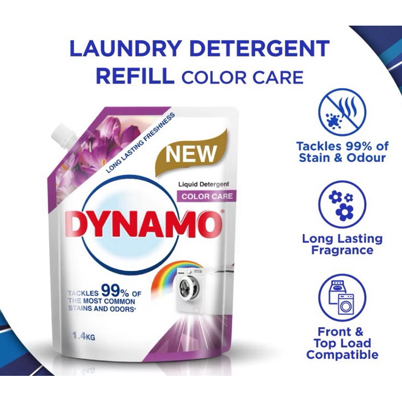 Dynamo Power Gel Color Care Concentrated Gel Detergent Refill (1.4kg ...