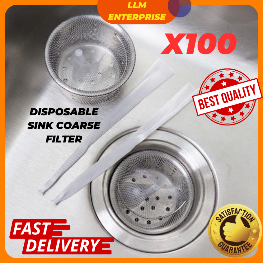 【100pcs per pack】 Disposable Sink Filter anti blocking filter sinks ...