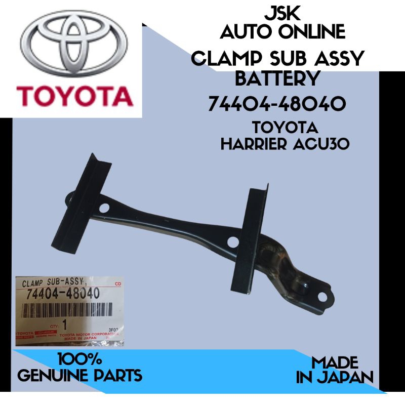 74404-48040 CLAMP SUB ASSY BATTERY TOYOTA HARRIER ACU30 100% NEW ...
