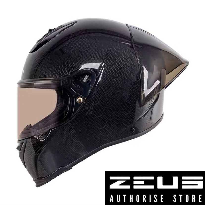 ZEUS HELMETS ZS-1900 FULL FACE HELMETS (CARBON HEXAGON) | Shopee Malaysia