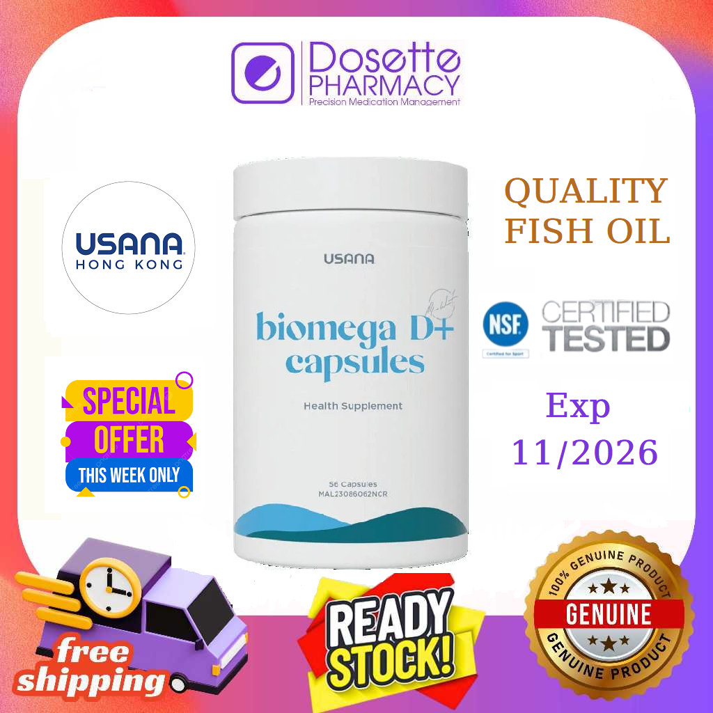 【NEW packaging】USANA Biomega D+ III Plus Exp 11/2026 (100% ORIGINAL ...