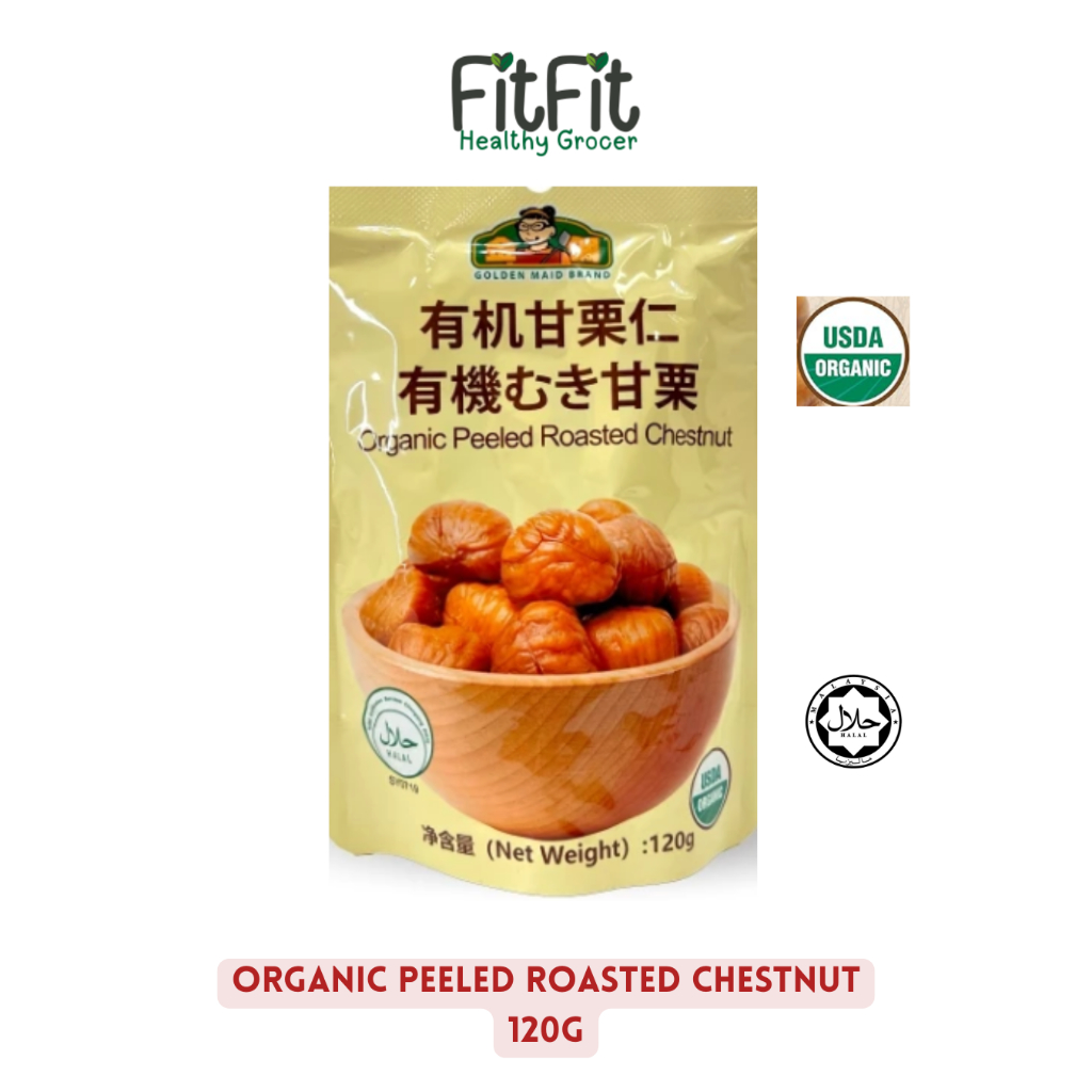 Golden Maid Organic Peeled Roasted Chestnut 120g | Shopee Malaysia