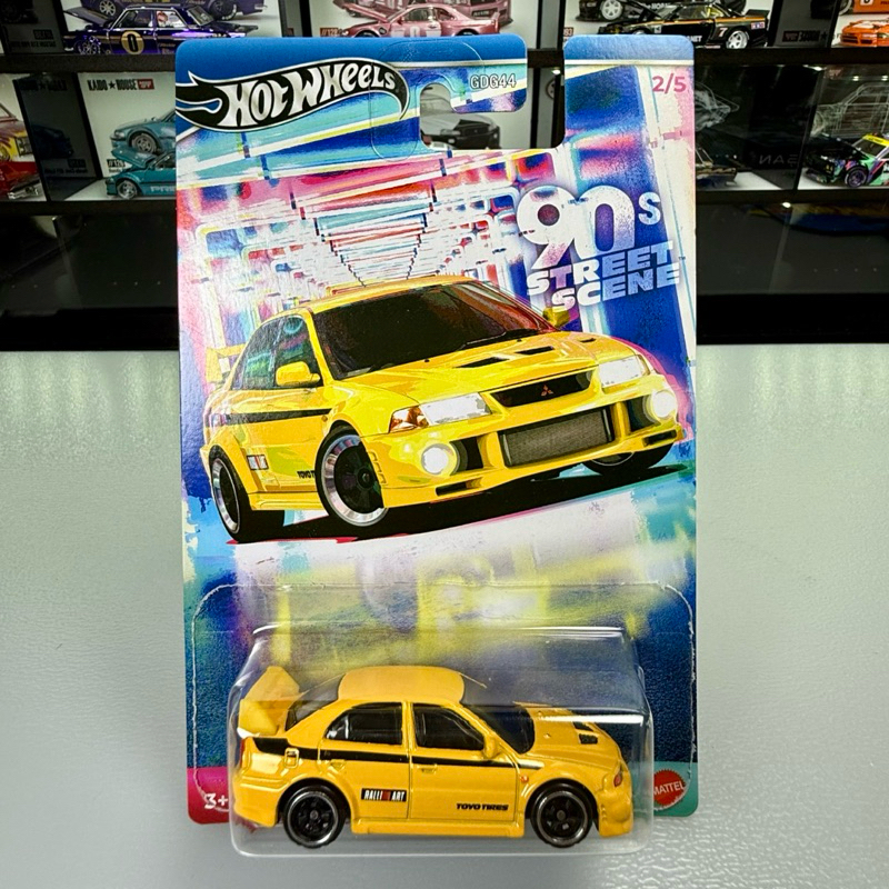 Hot Wheels Yellow Mitsubishi Lancer Evolution VI 90s Street Scene JDM ...