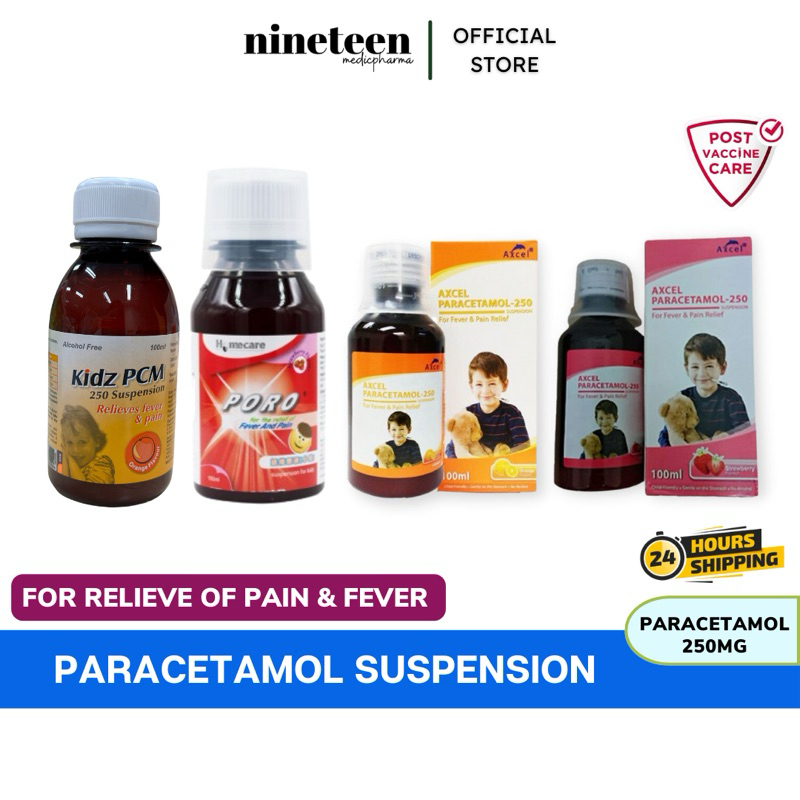 Axcel Paracetamol 120/250mg Suspension 100mL ( Orange / Strawberry ...