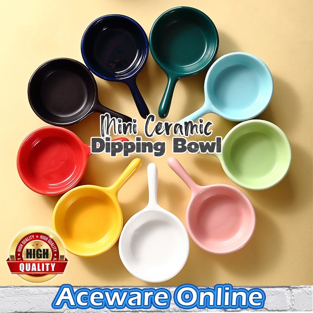 1PC Nordic Style Mini Ceramic Plate Dipping Bowl Chili Sos Dipping ...