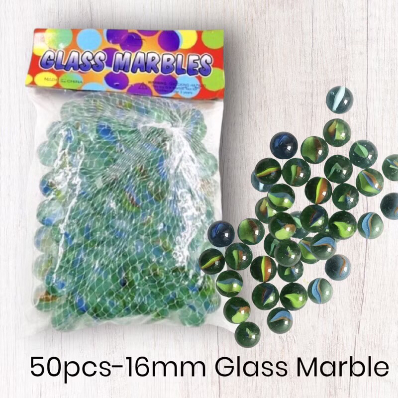 50pcs/Pack-16mm Glass Marble/Guli Congkak/Guli Kaca/Guli Akuarium ...