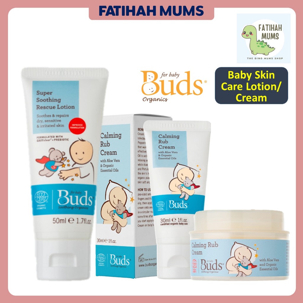Buds Soothing Organics Calming Rub Cream/nappy cream/save skin lotion ...