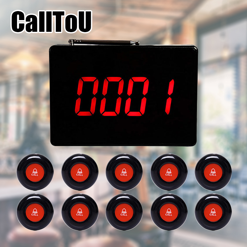 [10 Bell ]CallToU Wireless Calling System Table Bell Call Bell for ...