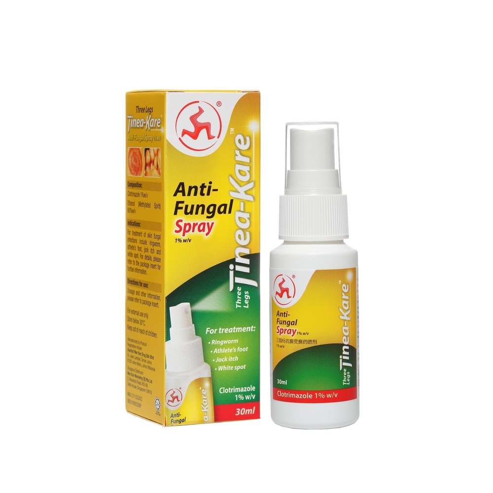 THREE LEGS Tinea-Kare Anti-fungal Spray / CAP KAKI TIGA Tinea-Kare Ubat ...