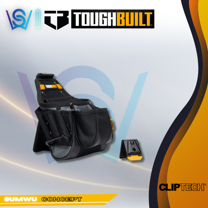 TOUGHBUILT Contractor Pouch Bag TB-CT-01 Cliptech Tool Beg Heavy Duty ...