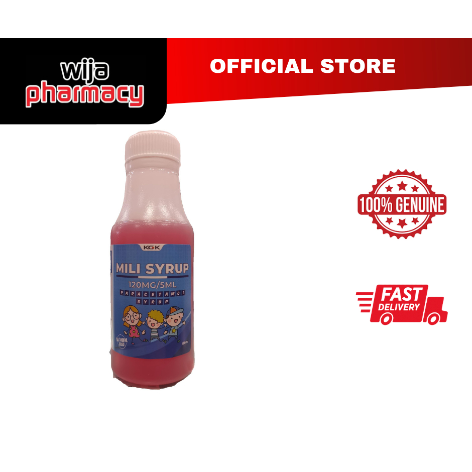 KCK MILI SYRUP 120MG/5ML PARACETAMOL SYRUP 120ML CHILDREN FEVER, PAIN ...