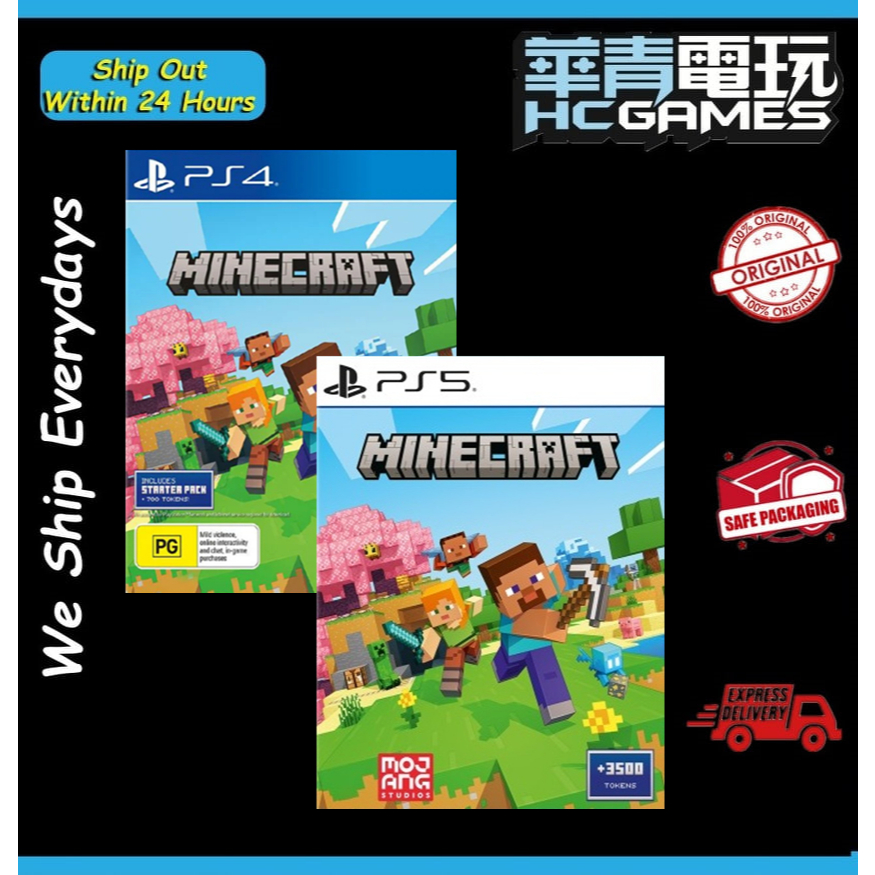 PS4 / PS5 Minecraft (English-Disc-New Seal) Minecraft Starter Pack ...