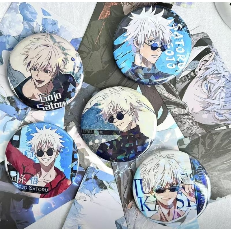 58mm Gojo Satoru Jujutsu Kaisen Anime Series Brooch Button With Pin ...