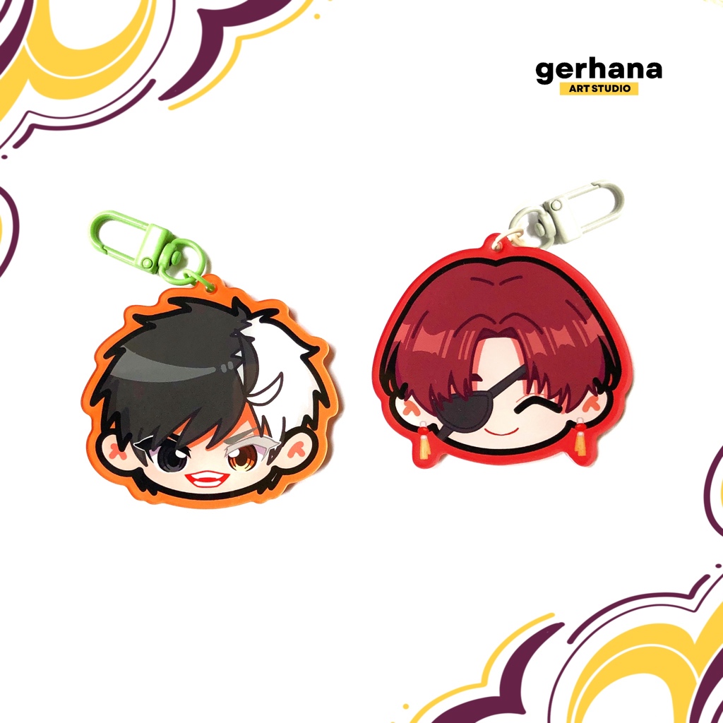 Windbreaker Chibi Acrylic Keychain | Sakura Haruka & Suo Hayato ...