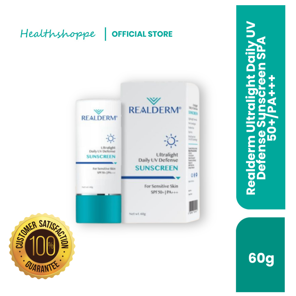 RealDerm Ultralight Sunscreen SPF50+ PA+++ 60g – Daily UV Defense | Non ...