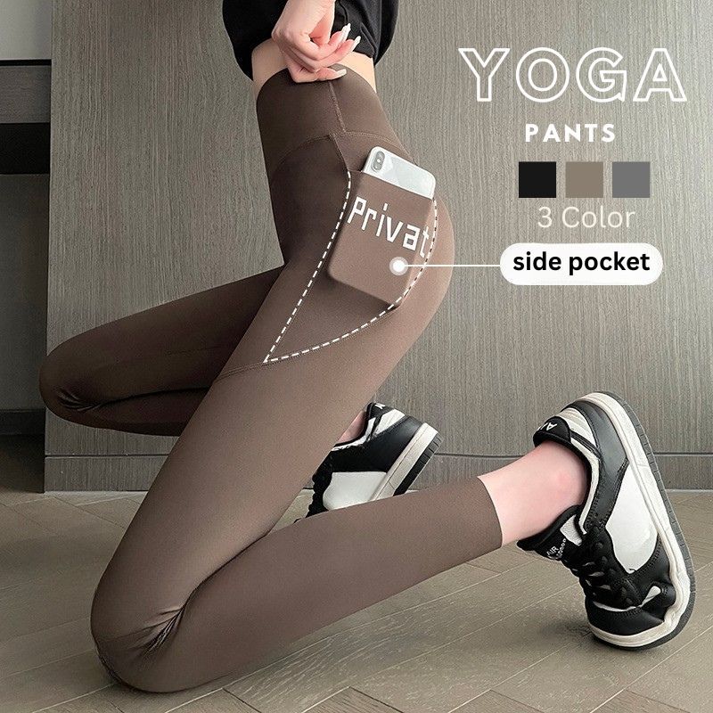 mysteryoffemale High Waist Women Yoga Pants with Side Pocket Exercise ...