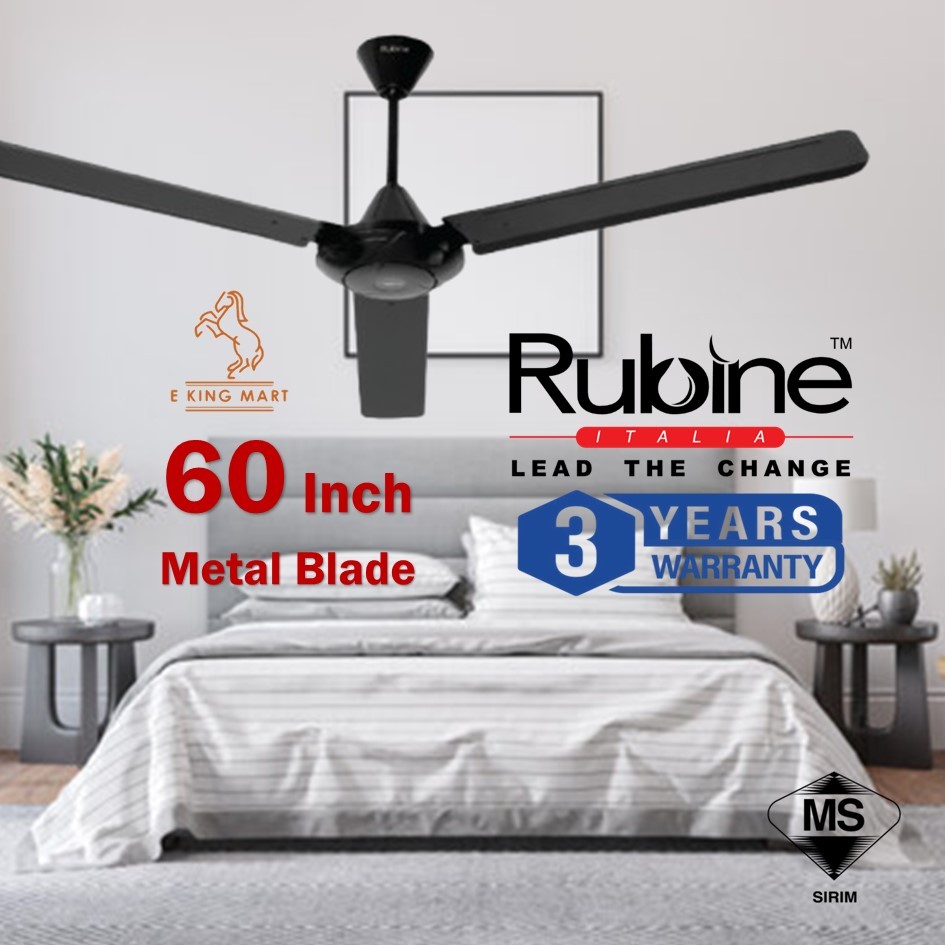RUBINE Kipas Siling Ceiling Fan RCF WR603-2101 White / Black 60" 3 ...