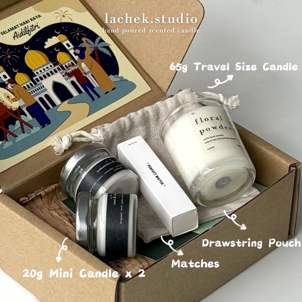 [ Raya Gift Set 2 ] Soy Wax Hadiah Raya Aidilfitri Lilin Wangi ...