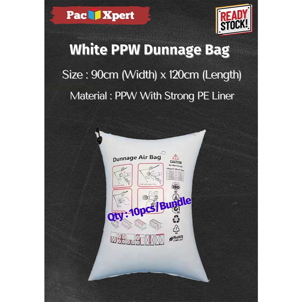1pc PPW Dunnage Bag | 90cm (W) x 120cm (L) Container Air Bag | Cargo ...