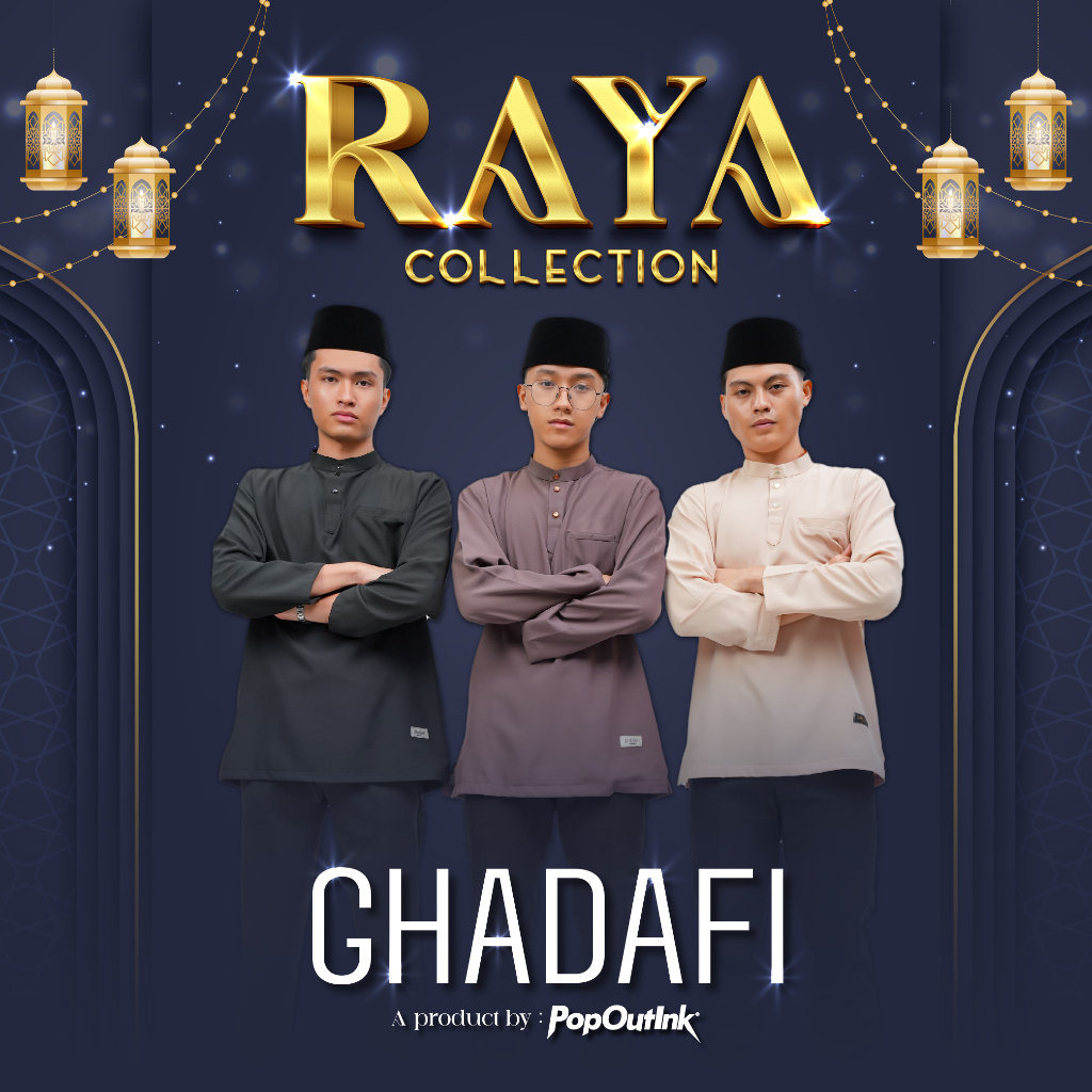 PopOutInk Baju Kurta Cekak Musang - Ghadafi Collection (Made In Sabah ...