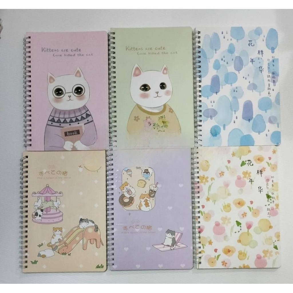 60Sheet Wirebond Note book Cartoon Cute 065824 /Spring Notebook A5 Buku ...