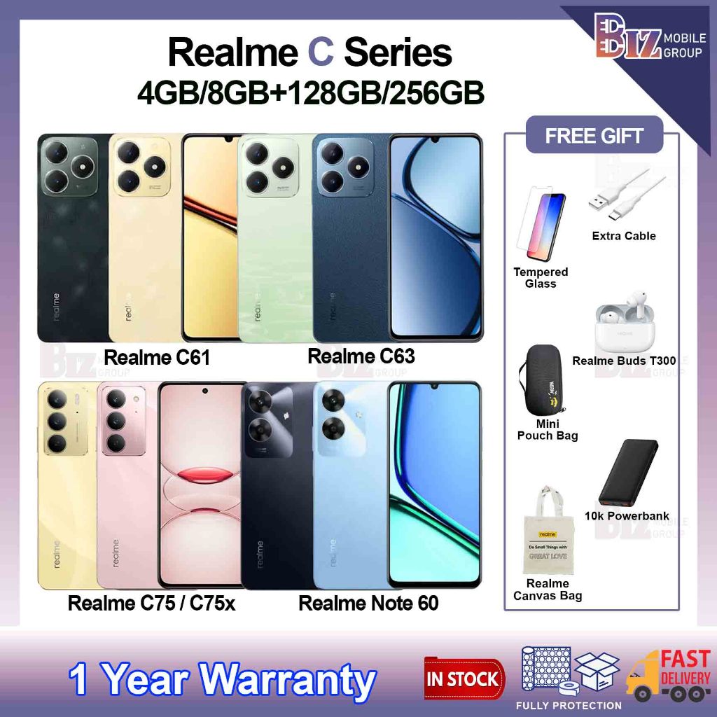 Realme C61 / Realme C63 / Realme C75 / Realme C75x / Note 60 | Original ...