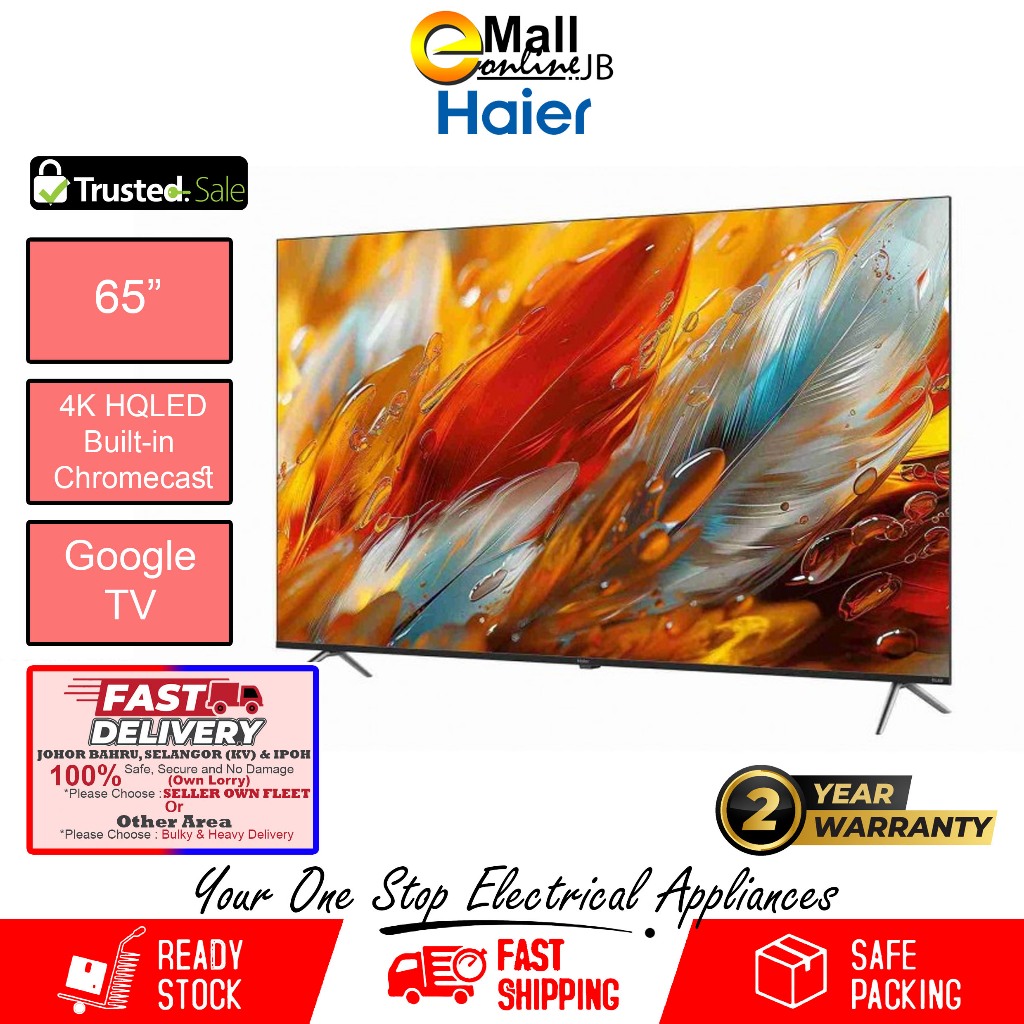 Haier H50S75EUG H55S75EUG H65S75EUG H QLED 4K UHD Dolby Audio Android ...