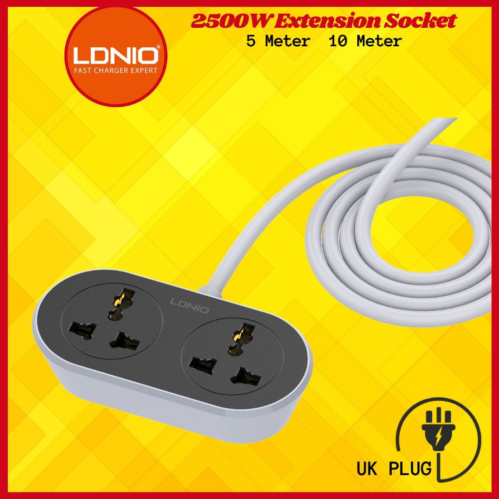 【6MthsWarranty】LDNIO SC2018 5 Meter 10 Meter Extension Socket Universal ...