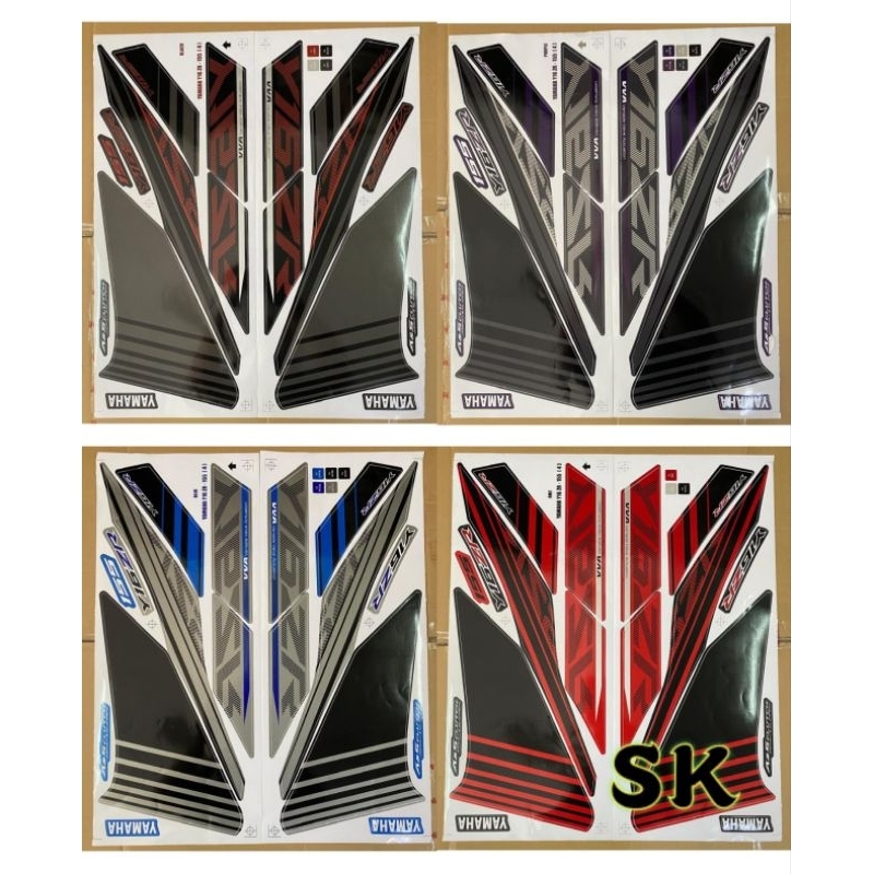 YAMAHA Y16 Y16ZR 155 BATMAN EDITION (4) STRIPE BODY STICKER STIKER ...