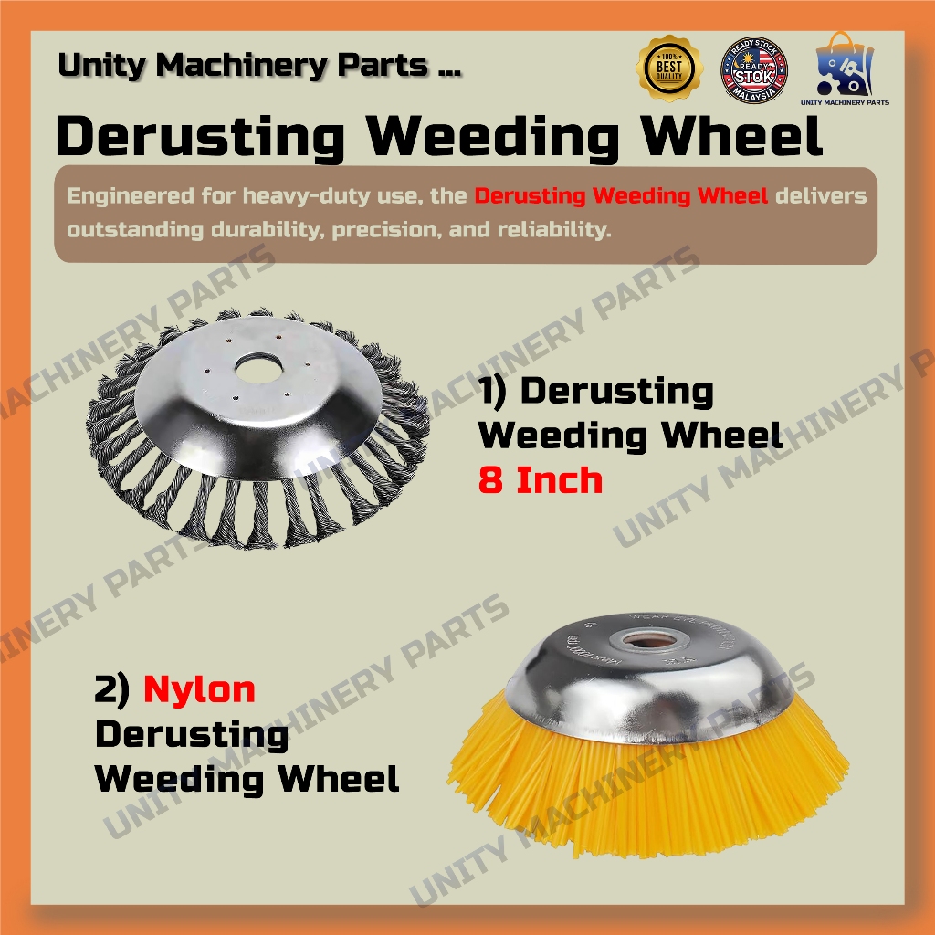 Derusting Weeding Wheel Brush | 8 Inch Steel & Nylon Brush Head for ...