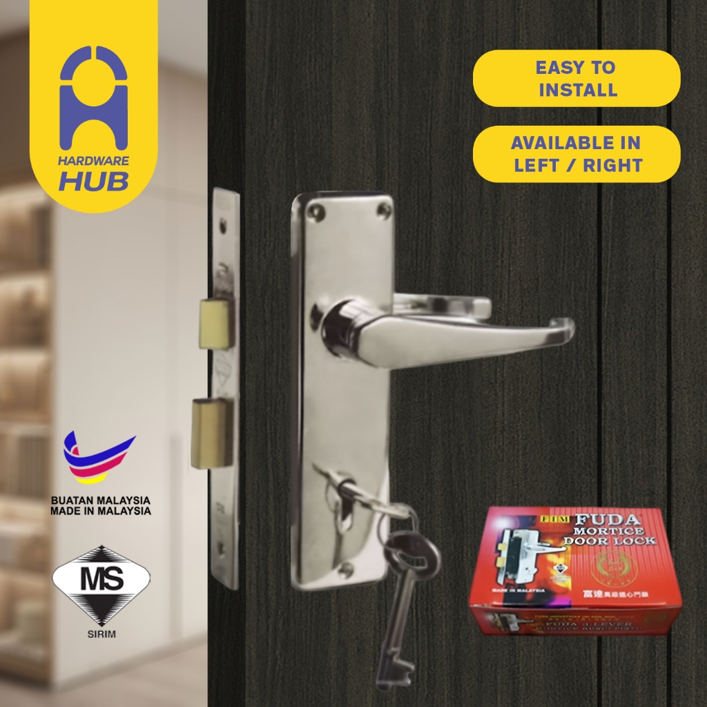 [Hardware Hub] 100% ORIGINAL FUDA 3 Level Mortice Door Lock/ Lock Pintu ...