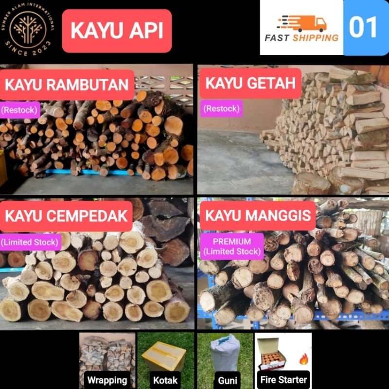 SAI2025🌟 KAYU API Bakar Fire Wood Rambutan Getah Cempedak Manggis ...