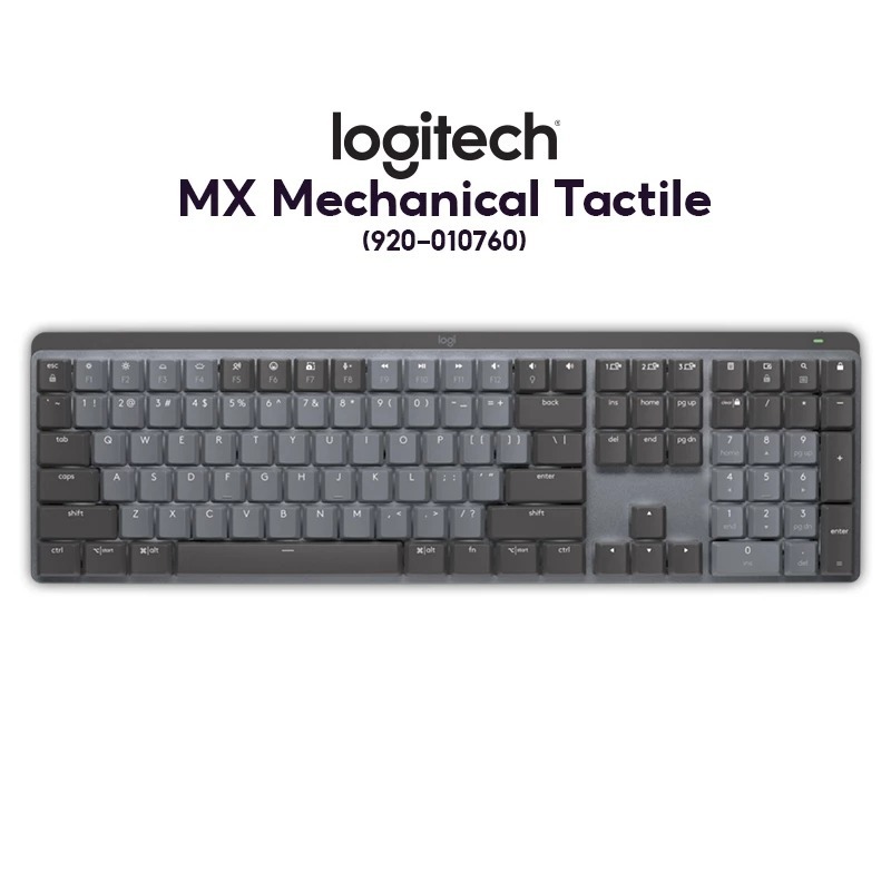 Logitech MX Mechanical Wireless Illuminated Performance Keyboard - Tactile Quiet Switches ...