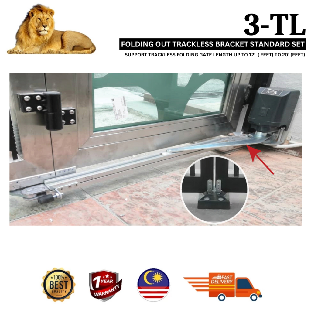 Autogate AST 3TL Trackless Folding Bracket System | Shopee Malaysia