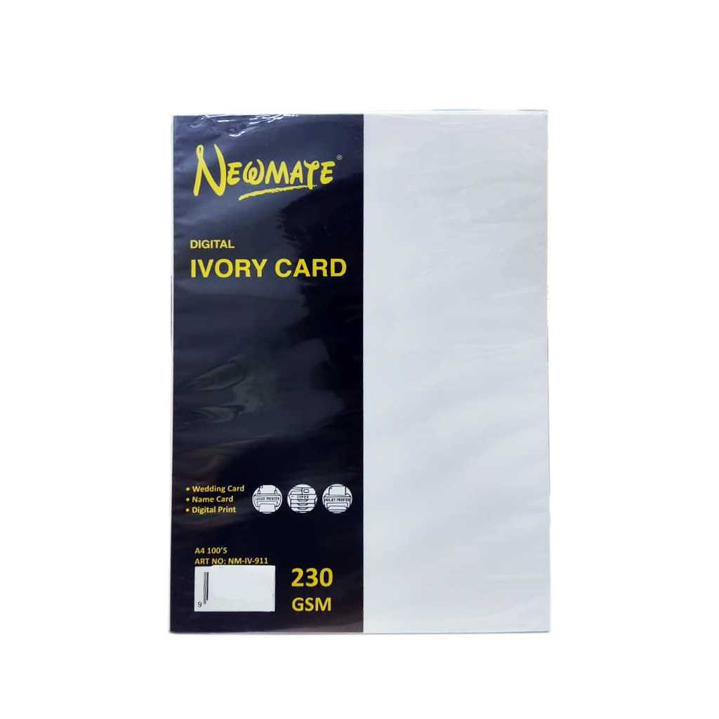 NEWMATE A4 Digital Ivory Card ( 230gsm/100sheets ) | Shopee Malaysia