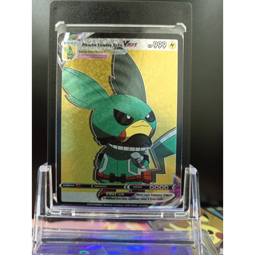 deku midoriya izuku MHA pikachu Vcos Gred SS+ Pokemon Cosplay card ...