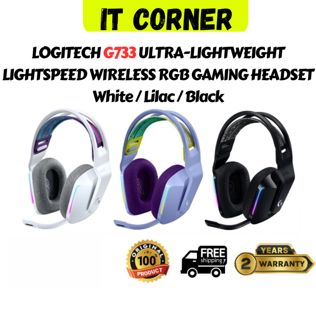 Logitech G733 LIGHTSPEED Wireless Gaming Headset with suspension ...