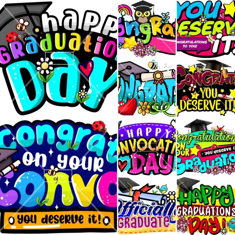 Sticker Wording Convocation Day | Graduation Grad Congratulation ...