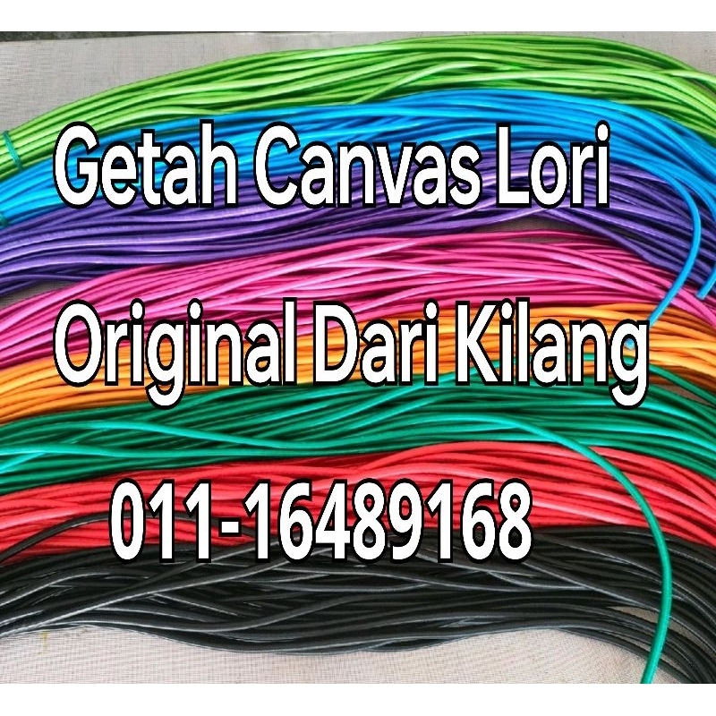 Tali Getah Kanvas Lori 5 kaki Panjang ( 10 Utas ) & ( 15 Utas ...
