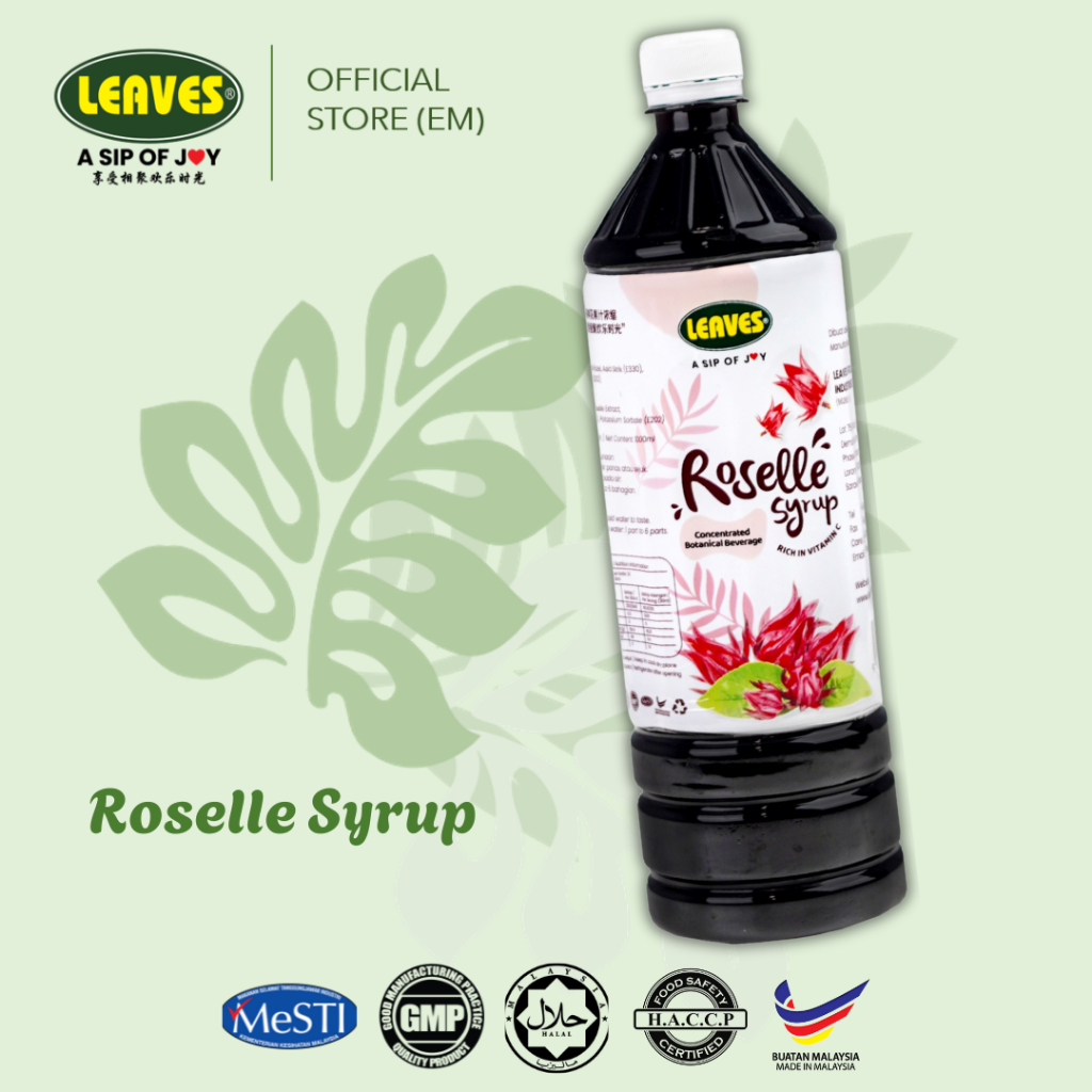 LEAVES Roselle Syrup - Concentrated Beverage (洛神花果汁 - 浓缩) Sirap Rozel ...