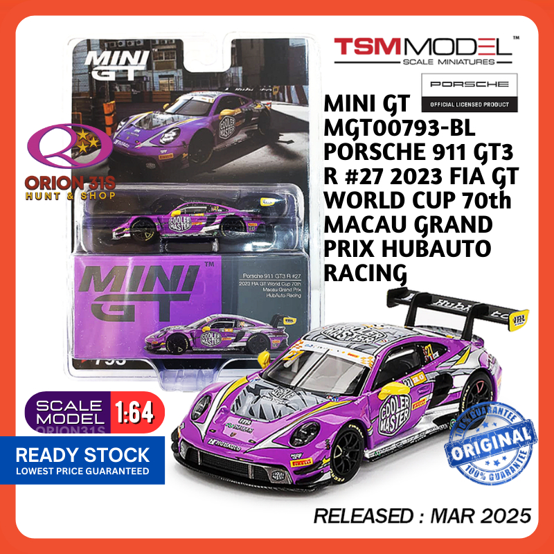Mini GT 793 Porsche 911 GT3 R #27 2023 FIA GT World Cup 70th Macau ...
