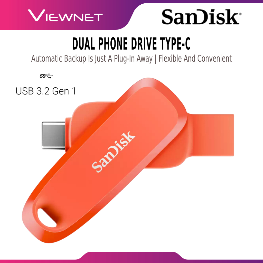 SANDISK PHONE DRIVE FOR ANDROID DUAL DRIVE OTG 32GB / 64GB / 128GB ...