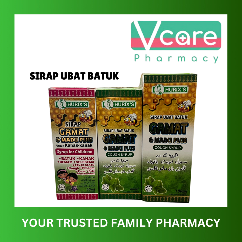 HURIX'S SIRAP UBAT BATUK GAMAT & MADU PLUS (100ML/60ML) / HURIX SIRAP ...