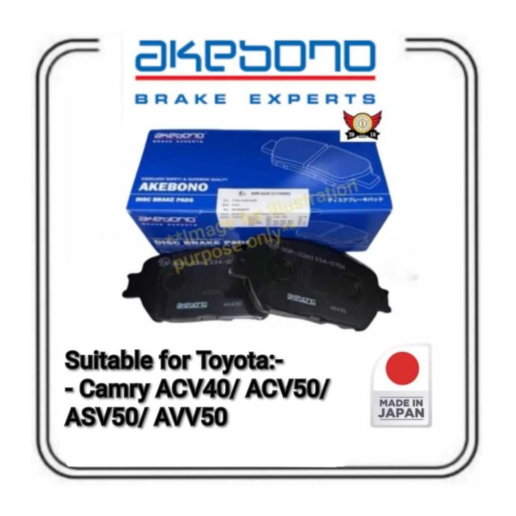 Akebono Brake Pads (Front) (Made in Japan) for Toyota Camry ACV40 ...